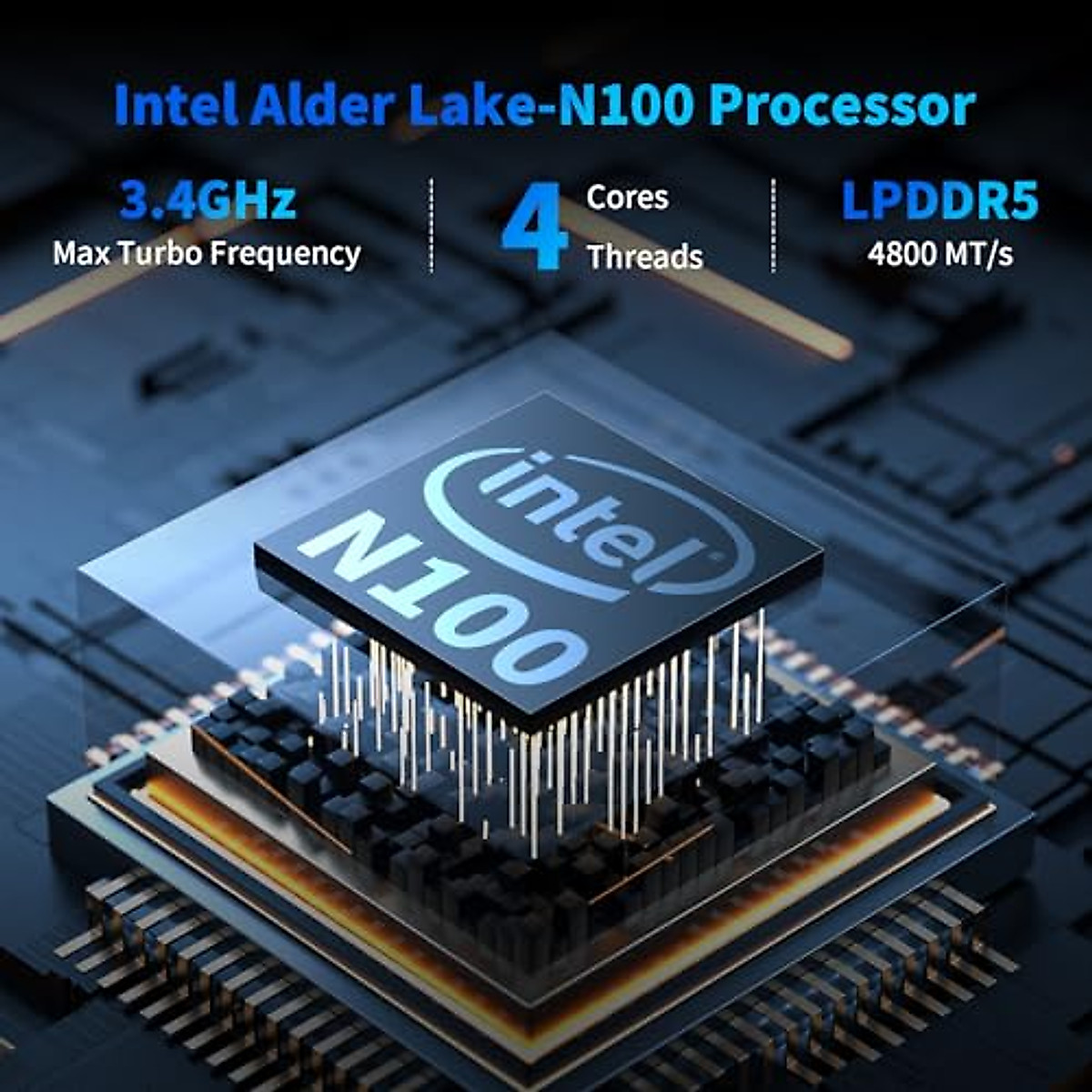 Mini PC J4105 128GB SSD Windows 11 Pro Mini Desktop Computer 8GB DDR4, 2*HDMI2.0 4K@60Hz, Dual-Band WiFi, USB3.0 * 4,USB2.0 * 1, Gigabit Ethernet, BT, AL34 Micro PC