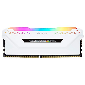 CORSAIR Vengeance RGB PRO 32GB (2x16GB) DDR4 2666 (PC4-21300) C16 Desktop Memory – White