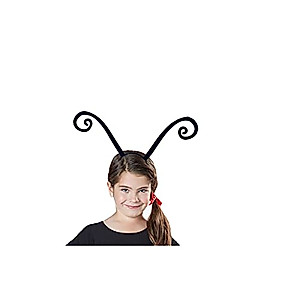 Yilistore Butterfly Antenna Headband, Ladybug Antenna Headband, Costume Hair Band for Halloween Parties (Black A)