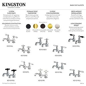 Kingston Brass KS1101PL Heritage Basin Tap Faucet, Polished Chrome