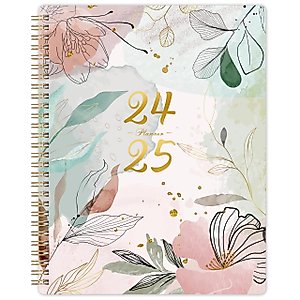 2024-2025 Planner - Planner 2024-2025 from July 2024 - June 2025, 8" x 10", Weekly and Monthly Planner 2024-2025 with Marked Tabs, Flexible Cover + Thick Paper + Twin-Wire Binding - Pink
