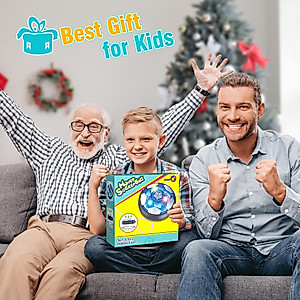 Hover Soccer Ball Boy Toys, Soccer Gifts for 3 4 5 6 7 8+ Year Old Boys Girls, Rechargeable Air Floating Soccer with LED Light and Upgraded Foam Bumper, Indoor Birthday Gifts for Kids Age 3-12