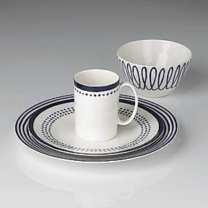 Kate Spade New York Charlotte Street East 4 Piece Place Setting,Blue