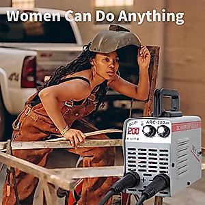 Stick Welder,110V/220V Dual Voltage 200Amp ARC Welding Machine IGBT Inverter Portable Lightweight DC Welder LCD Display for Beginner with Electrode Holder Clamps Welder