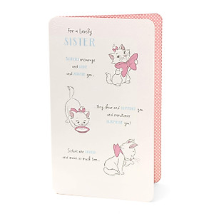 UK Greetings Sister Birthday Card - Birthday Card for Her - Disney Birthday Card - Aristiocats Birthday Card, Multi, 149mm x 229mm