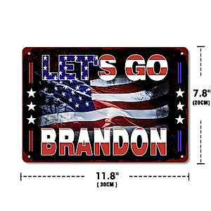NC Retro Vintage Tin Sign 7.8x11.8 Inch, Let's Go to Brandon Fjb Home Decoration Wall Decoration Suitable for Room/bar/Living Room/Garden/Gift （20x30cm）,8x12 inches