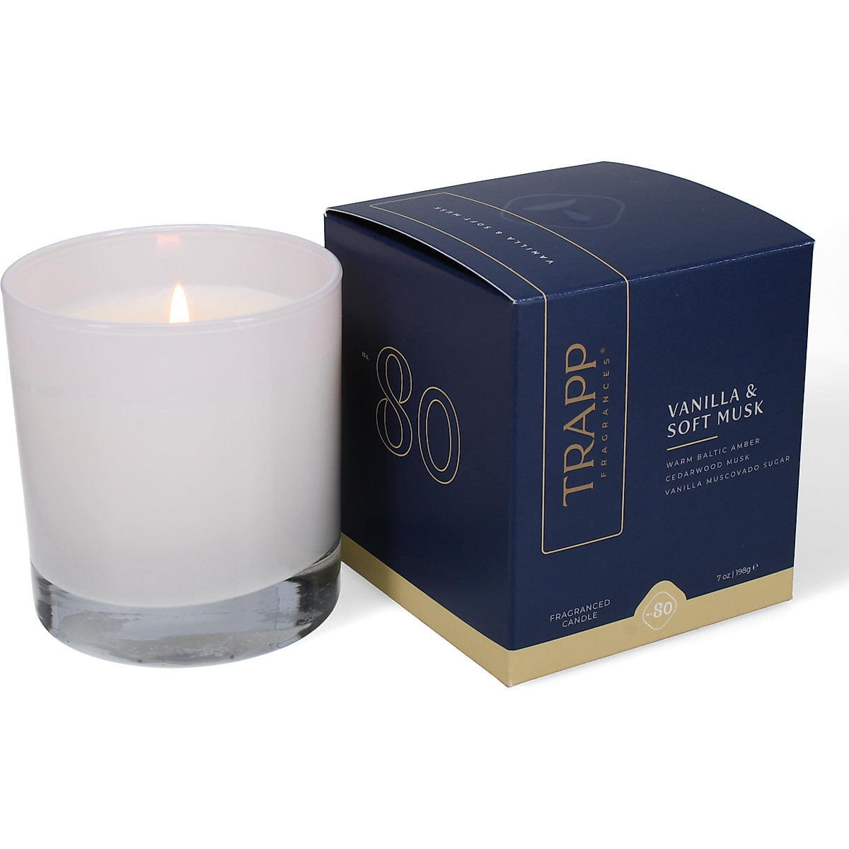 Trapp - No. 80 Vanilla & Soft Musk - 7 oz. Signature Candle - Aromatic Home Fragrance with Earthy Scent of Warm Baltic Amber, Cedarwood Musk, & Vanilla