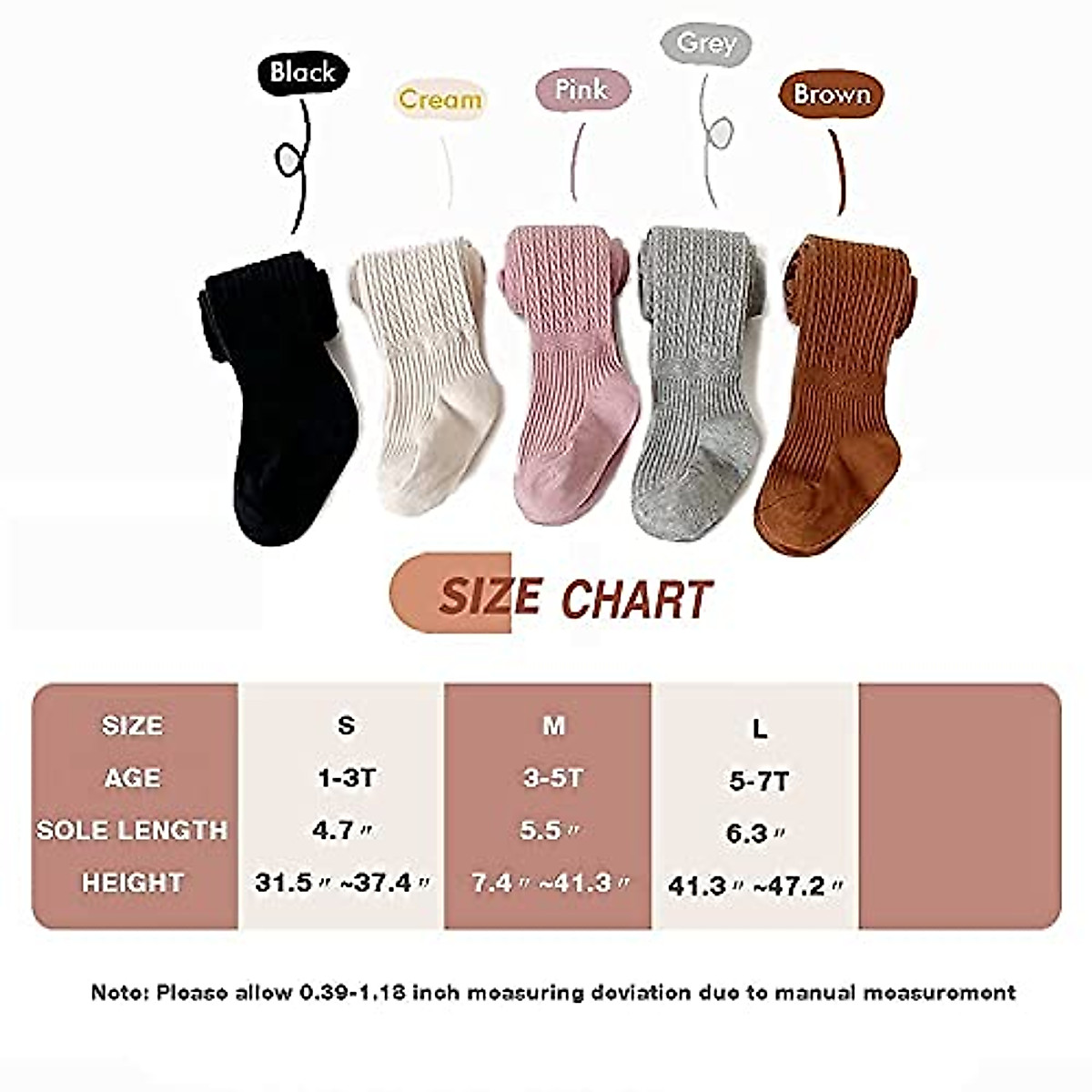 4/5 Pack Baby Girls Cable Knit Tights Cotton Rich Toddler Footed Stockings Thick Winter School Leggings Dance Pantyhose