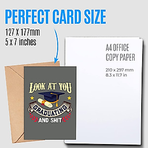 Graduation Card - Funny Graduation Card - Graduation Cards 2024 - College Graduation Card - High School Graduation Card - Granddaughter Graduation Card - Grandson Graduation Card - Congratulations