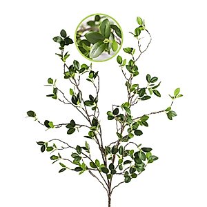 Artificial Plant 43.3 Inch Green Branches Leaf Shop Garden Office Home Decoration (6 pcs)