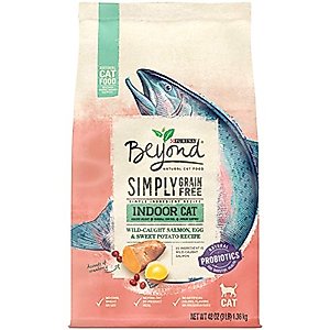 Purina Beyond Grain Free, Natural Dry Cat Food, Simply Indoor Salmon, Egg & Sweet Potato Recipe - 3 lb. Bag