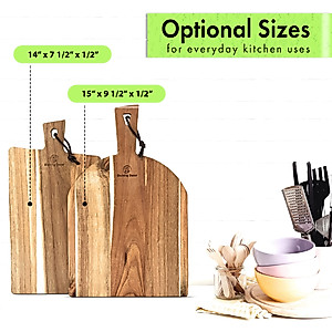 Evolving Decor Acacia Wood Cutting Board, Wooden kitchen chopping board for Bread, Cheese, fruits and vegetables, Semicircle (15 x 9 1/2 x 1/2) Adds Style to your kitchen