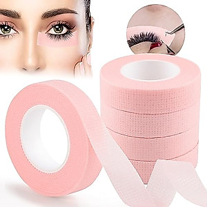EBANKU 5 Rolls Eyelash Extension Tape, Eyelash Tape for Lash Extension Breathable Micropore Fabric Tape for Eyelash Extension Supplies (9m/10 Yards)