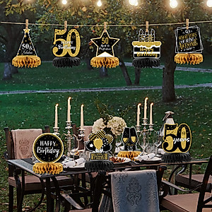 9 Pieces 50th Birthday Decorations 50th Birthday Centerpieces for Tables 50th Birthday Party Decorations for Men and Women (50th)