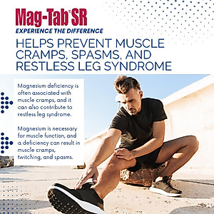 Extended Release Magnesium Lactate Delivery for 10x Better Absorption-Mag-Tab SR (Sustained Release) 100 Count-Supports Sleep, Muscle Cramps, Magnesium Deficiency Health Issue