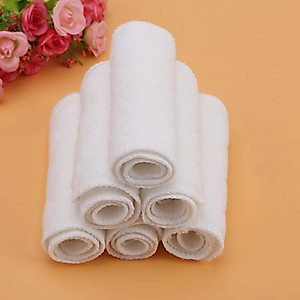 Sonew 10pcs Soft&Breathable Baby Diapers Toddler Cotton Nappy Insert Liners Reusable Cotton Cloth Diaper 12.5 * 4.7in Common Size(3 Layers)