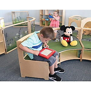 Whitney Brothers Nature View Curve Out Sofa, Natural Uv, 17"L x 56.75"W x 24.25"H, WB0506