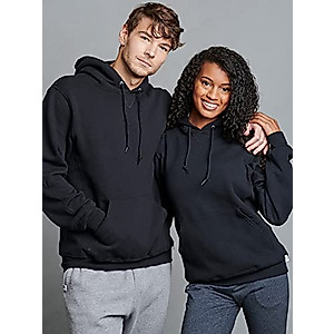 Russell Athletic Mens Dri-power Fleece Hoodies, Moisture Wicking, Cotton Blend, Relaxed Fit, Sizes S-4x, Black Pullover, 3X-Large US