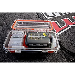 Plano Guide Series 3500 Field Box Waterproof Case, Orange, Small, Waterproof Dry Box with Wrist Strap for Boat, Kayak, and Camping, Outdoor Gear Storage