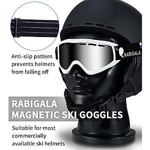 RABIGALA Kids Ski Goggles Bundle with Adult Ski Goggles (revo&silver)