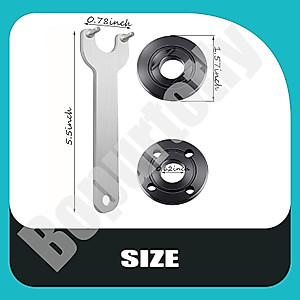 193465-4 Grinder Flange Angle Wrench Spanner Metal Lock Nut Compatible with Milwaukee Makita Bosch Black & Decker Ryobi 4.5" 5" 5/8-11 193465-4
