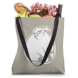 Pallas's cat paws on tail.Stylized art of a cute chonker Tote Bag