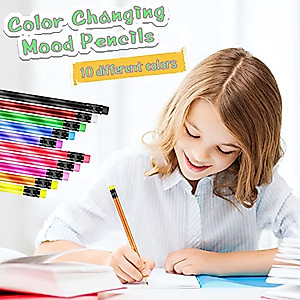 Color Changing Mood Pencils with Motivational Quotes - 40 Pcs Set