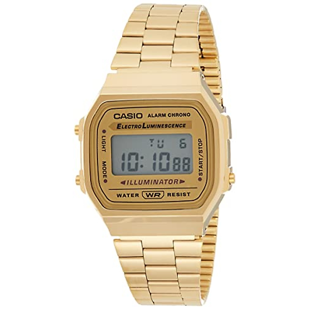 Casio Vintage Retro Gold Digital Dial Stainless Steel Unisex Watch A168WG9UR