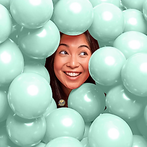 AFTERLOON® Biodegradable Mini Balloons 144 pcs Pastel Green 5 Inch, Matte Color Thickened Extra Strong Latex Helium Float, Baby Shower Gender Reveal Garland Wedding Birthday Party Decorations