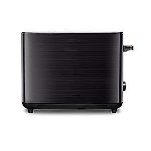 Crux 2-Slice Toaster with 6 Setting Shade Control, Black Stainless Steel