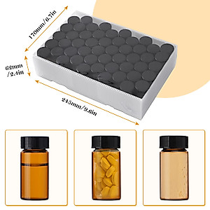 PRECIPETTE 5ml Sample Vials, Pack of 100 Amber Glass Sample Bottles with Screw Cap, Funnel, Dropper, Lab Sample Vials for Laboratory, Taking Water Samples, Seeds, Essential Oil