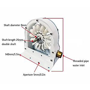 DIY Miniature Impact Turbine Generator Water Bucket Roulette Household DIY Hydraulic Generator (Color : B)