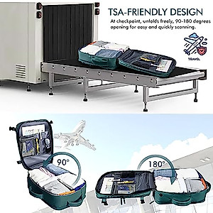 Beraliy Large Travel Backpack, Flight Approved Personal Item Bag, 17 Inch Laptop Backpack, 40L Carry On Luggage Daypack, Business Weekender Overnight Bag, Peacock Blue