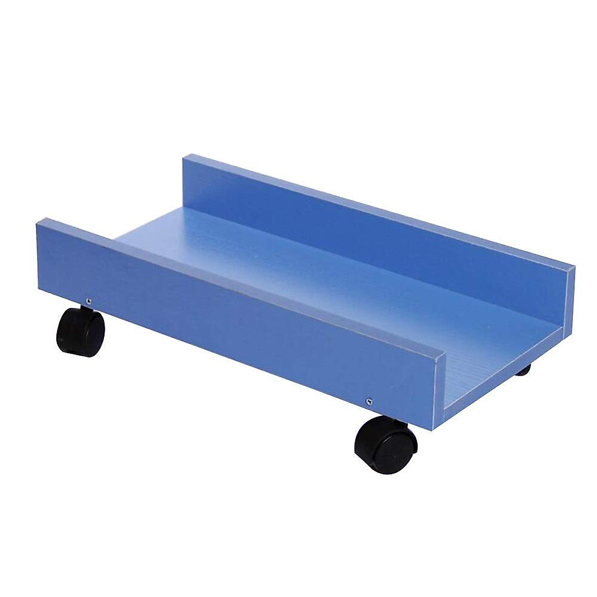 YGCBL Multifunction Portable Hand Trucks,Trolleywood Platform Dolly Transport Roller Dollies Solid Wood Guardrail Main Chassis Base with Brake Easy to Clean 40Kg Capacity, 7 Colors,Blue