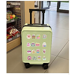 106Pcs Happy Birthday Cake Stickers Pink Birthday Party Cake Stickers Waterproof Decals for Teens Girls Boys Kids Waterproof Vinyl Stickers for Laptop Tablet Phone Hydroflasks Water Bottle (Happy Birthday Cake)