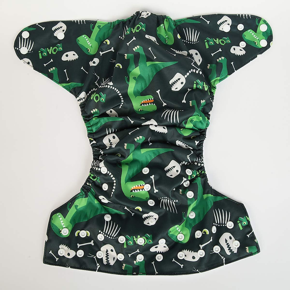 2 to 7 Years Old Junior Big Cloth Diaper Pocket Reusable Washable Baby Toddler (Green Dinosaurs)