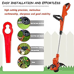 100PCS Lawn Mower Plastic Blades, Mower Cutter Blade Plastic Machine Trimming Blades Replacement Plastic Blades Accessories Trimmer Grass Mowing Nylon Blades Compatible for STIHL Polycut 2-2, Red