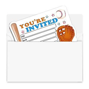 Yangmics Direct Baseball Party Invitation Cards Baseball Birthday Party for Teens Girls Boys 30 invites with 30 Envelopes 4x6 inches