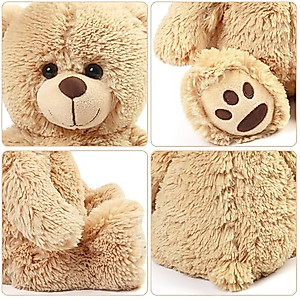 LotFancy Teddy Bear Stuffed Animal, 12 inch Brown Teddy Bear Plush Toy, Valentines Day Gifts for Girlfriend, Birthday for Kids