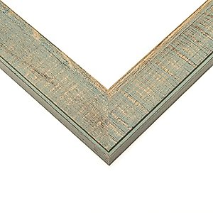 10x12 Frame Gold Real Wood Picture Frame Width 1.5 Inches | Interior Frame Depth 0.5 Inches | Kimball Distressed Photo Frame Complete with UV Acrylic, Foam Board Backing & Hanging Hardware