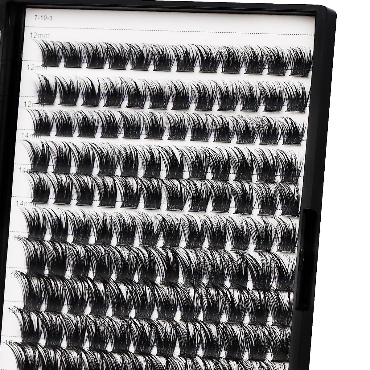 Bodermincer 120 Cluster 10-12-14mm/12-14-16mm/16-18-20mm Mixed Length Lash Cluster Eyelash Extension Natural 3D Russian Volume Faux 3D Effect Glue Bonded Cluster Eyelashes (M01# 12-14-16mm Mixed)