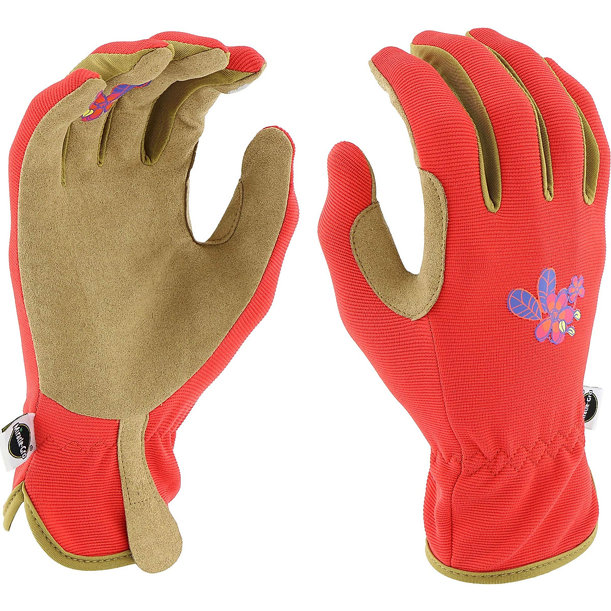 Miracle-Gro MG86201 Synthetic Leather Palm Gloves – [Orange, Small/Medium], Touchscreen Compatible