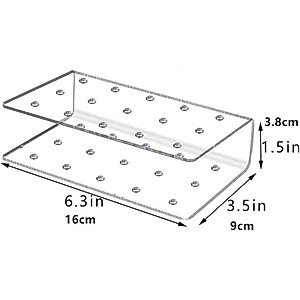 Yanuazio 2 Packs Cake Pop Stand, 15 Holes Lollipop Display Stand, Acrylic Clear Cake Pop Display Holder, Cakepopsical Stand for Weddings, Baby Showers, Birthday, Party (2PCS)
