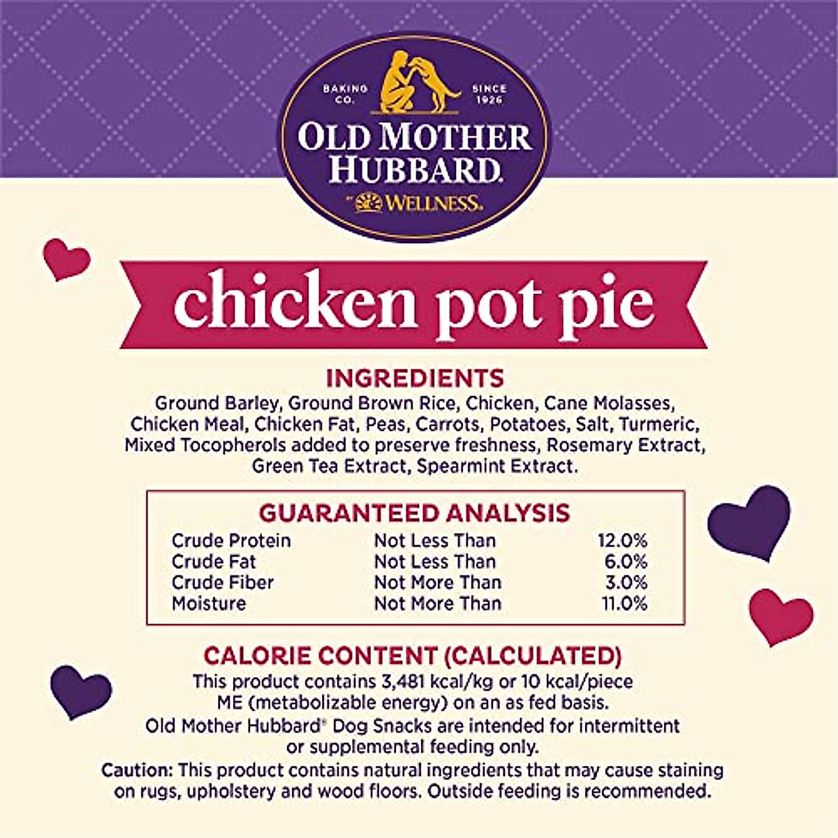 Old Mother Hubbard Mini Classic Chicken Pot Pie Biscuits Baked Dog Treats, 20 oz. (635193)