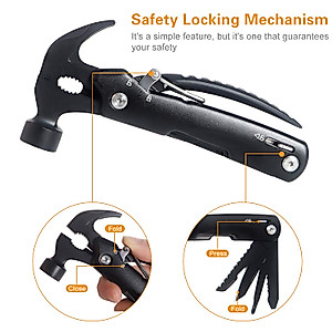 Survival Hammer Multitool,Gift for Dad Husband Brother Boyfriend Boys,Unique Anniversary Christmas Birthday Gift Ideas for Men Him,All in One Tools Multi Tool with Hammer.
