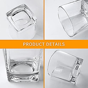 Drinking Glasses Set of 8, Glassware Set Includes 8 Rocks Glasses Heavy Base Glass Cups for Water, Juice, Beer, Wine, and Cocktails