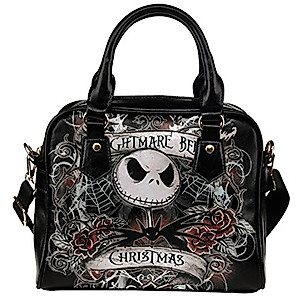 Women Shoulder Handbag Crossbody Bags with The Nigntmare Before Christamas Jack Pattern