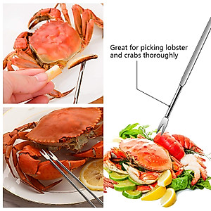 10 Pcs Seafood Tools Set - Crab Lobster Crackers Stainless Steel Forks Opener Shellfish Lobster Crab Leg Sheller Seafood Scissors