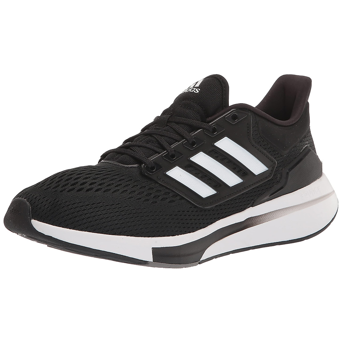 adidas Men's EQ21 Running Shoe, Black/White/Grey, 10.5