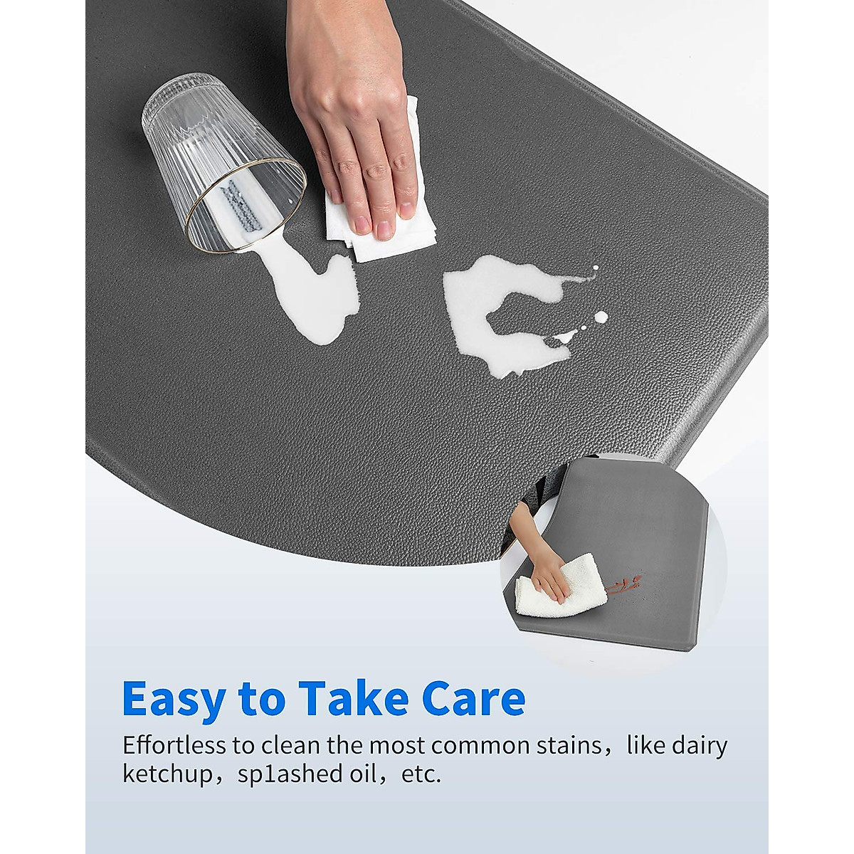 SIXHOME Kitchen Rugs and Mats Kitchen Mat Set of 2 Anti Fatigue Standing Mat for Kitchen, Office, Laundry Room and Stand-up Desks